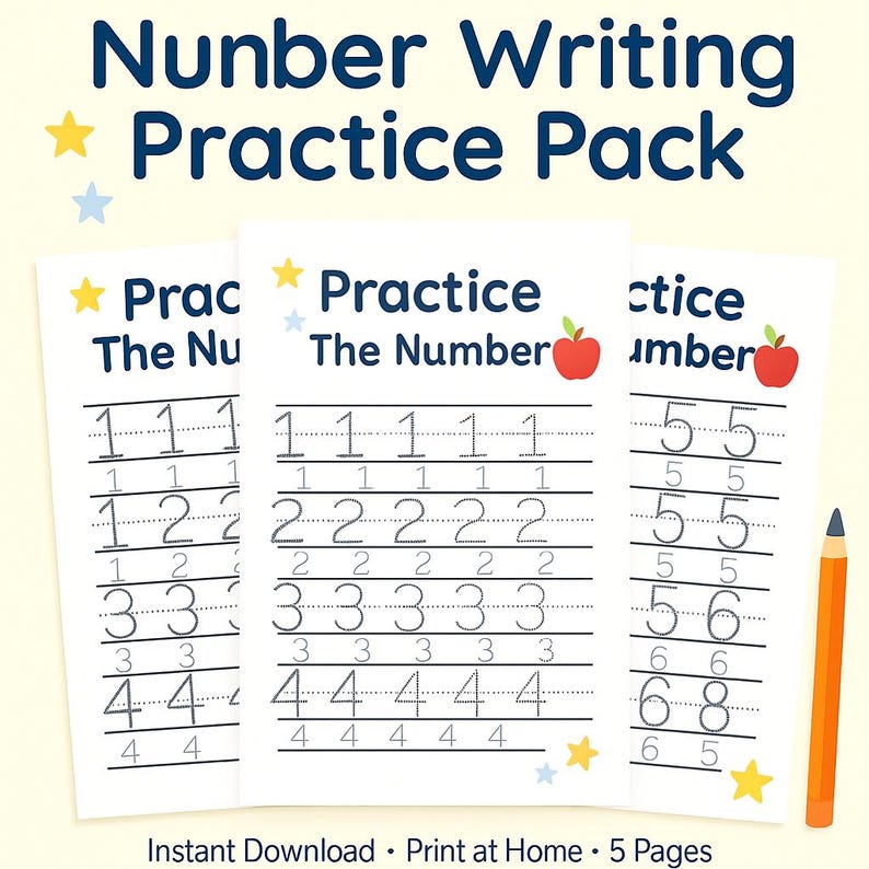 Number Tracing Worksheets for Kids | Learn Numbers 1–20 | Printable ...