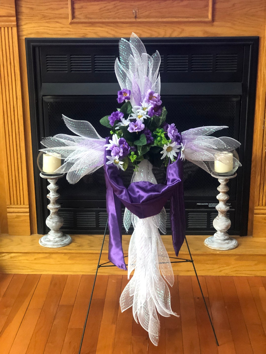 Large Deco Mesh and Flowers for Funerals,cemetery and Home Decorations ...