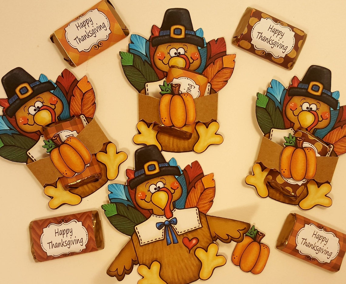 Thanksgiving Party Favors Turkey Printables Turkey Paper - Etsy