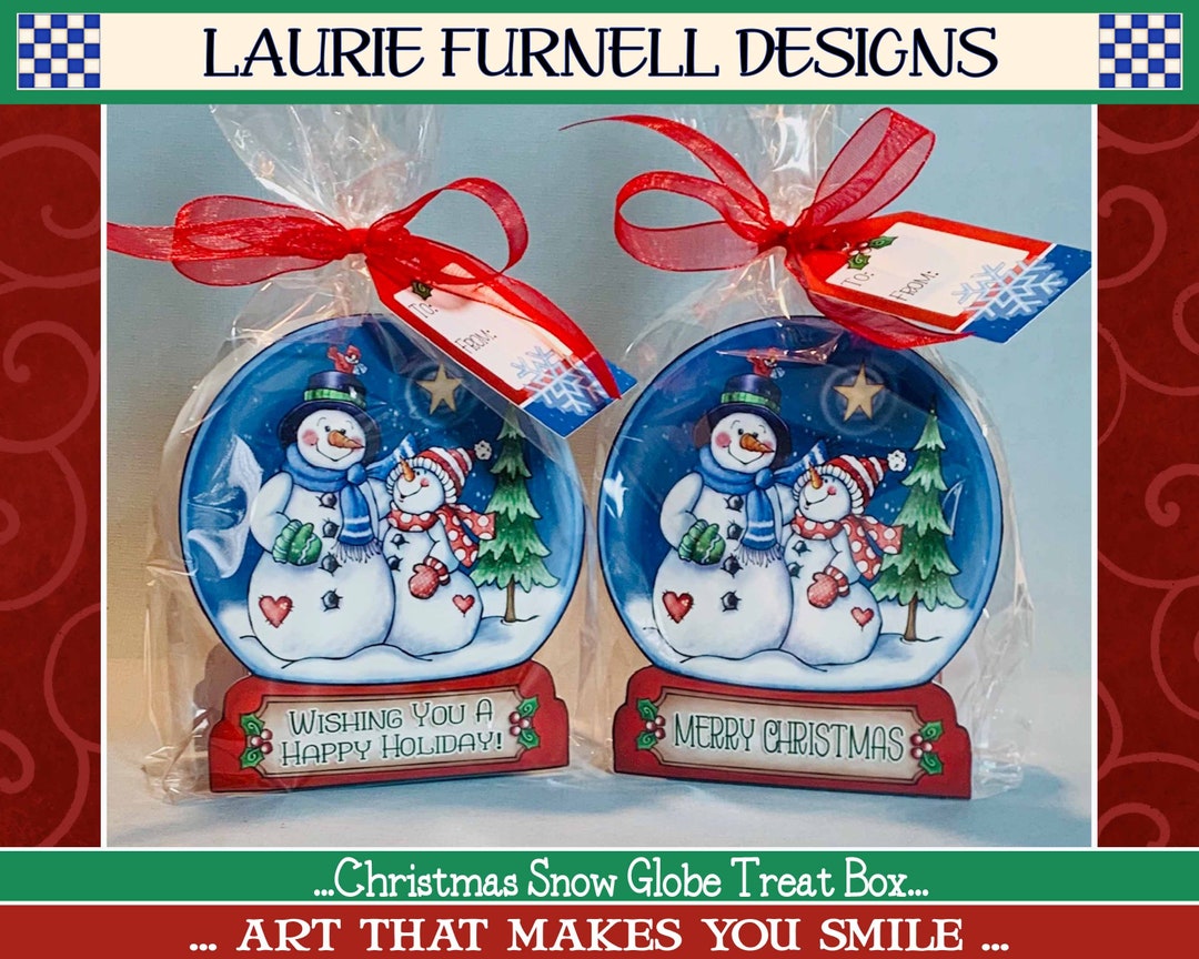 Christmas Snow Globe Treat Box, Holiday Candy Box Printable, Christmas ...