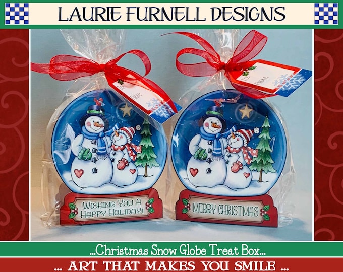 Christmas Snow Globe Treat Box, Holiday Candy Box Printable, Christmas ...