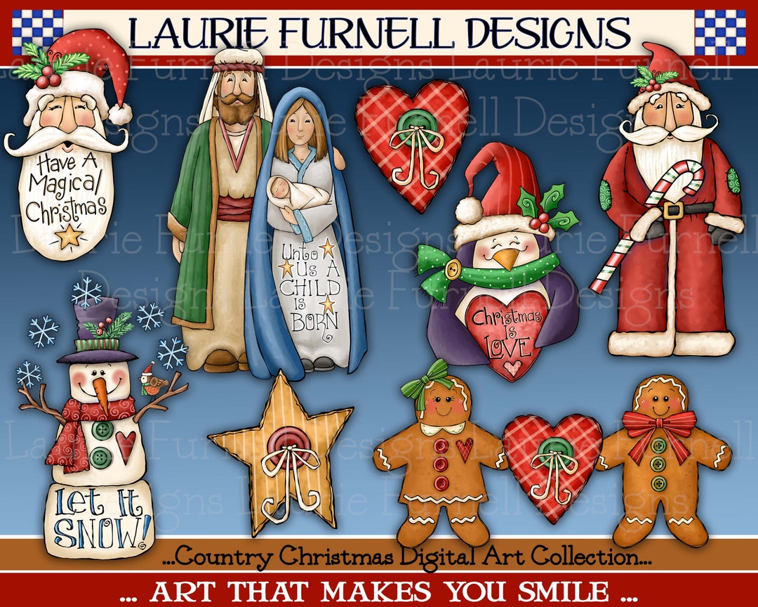 Christmas Clip Art, Christmas Pngs, Art for Paper Crafts, Holiday Clip ...