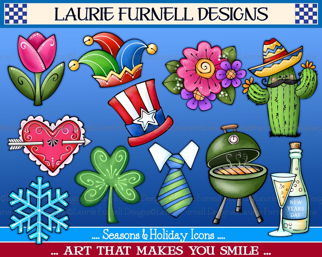 Holiday Clip Art, Seasons Clip Art, Planner Stickers, Fall Clip Art ...