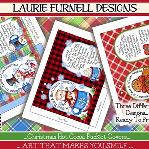 Cocoa Packet Cover, Hot Chocolate Packet Printable, Snowman Cocoa ...