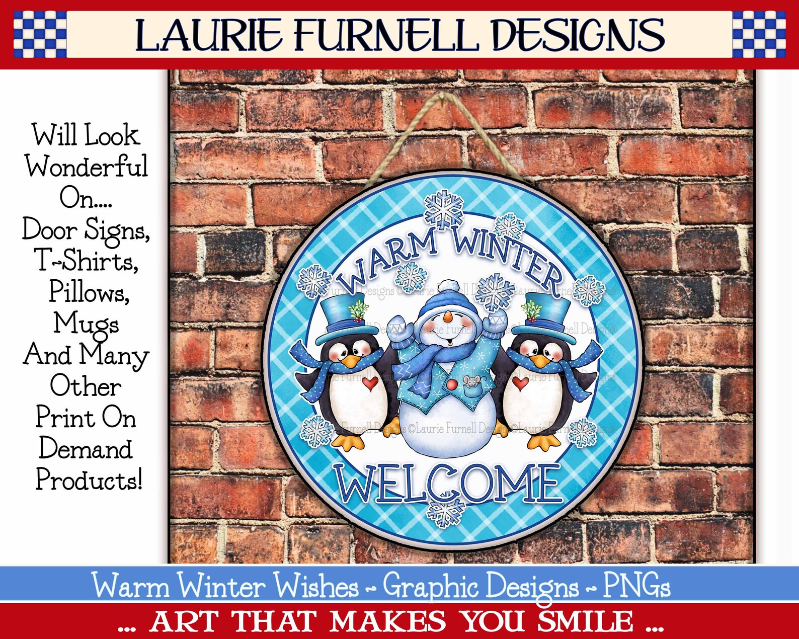Snowman Penguin Clip Art Warm Winter Wishes PNG Snowman Art - Etsy