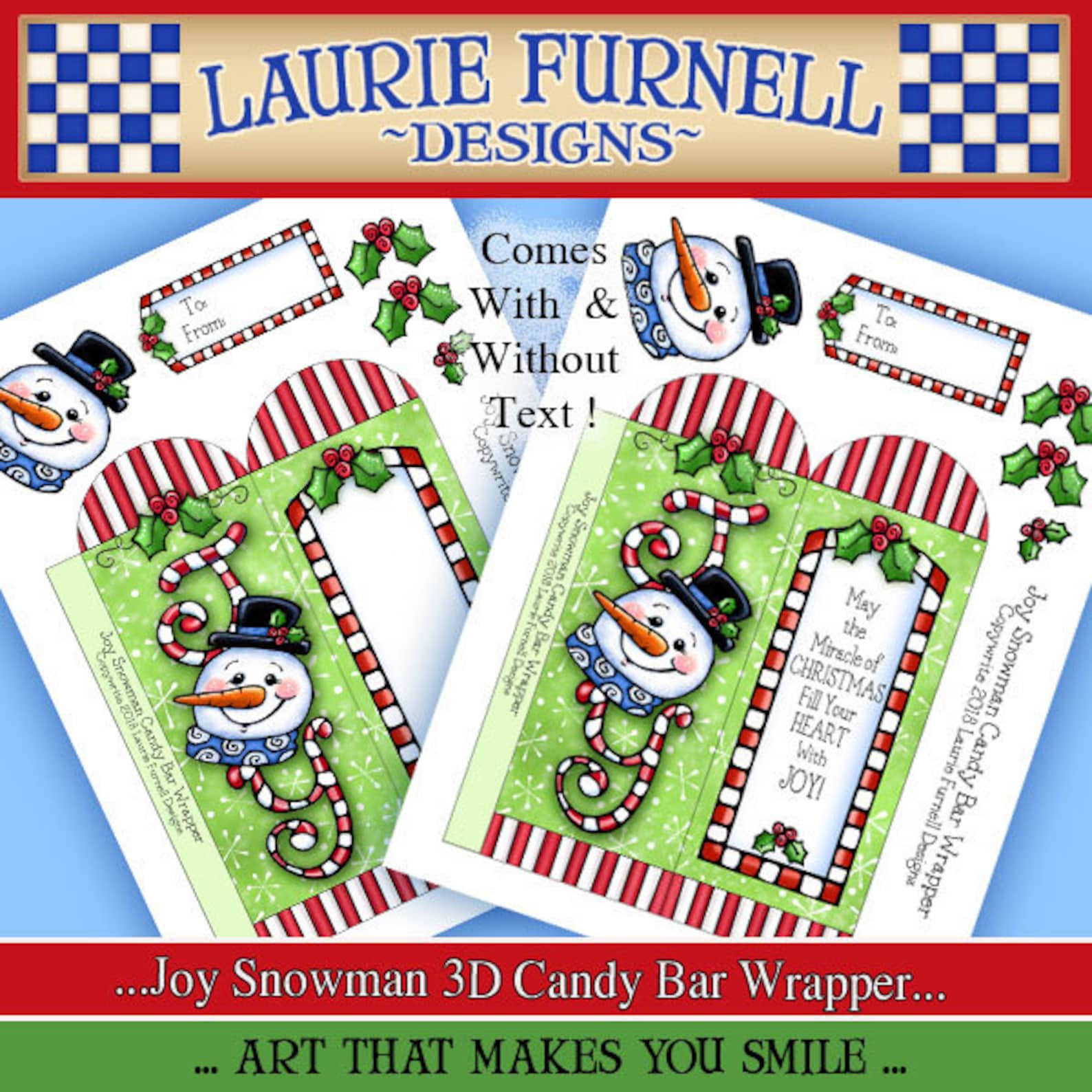 Snowman Candy Bar Wrappers