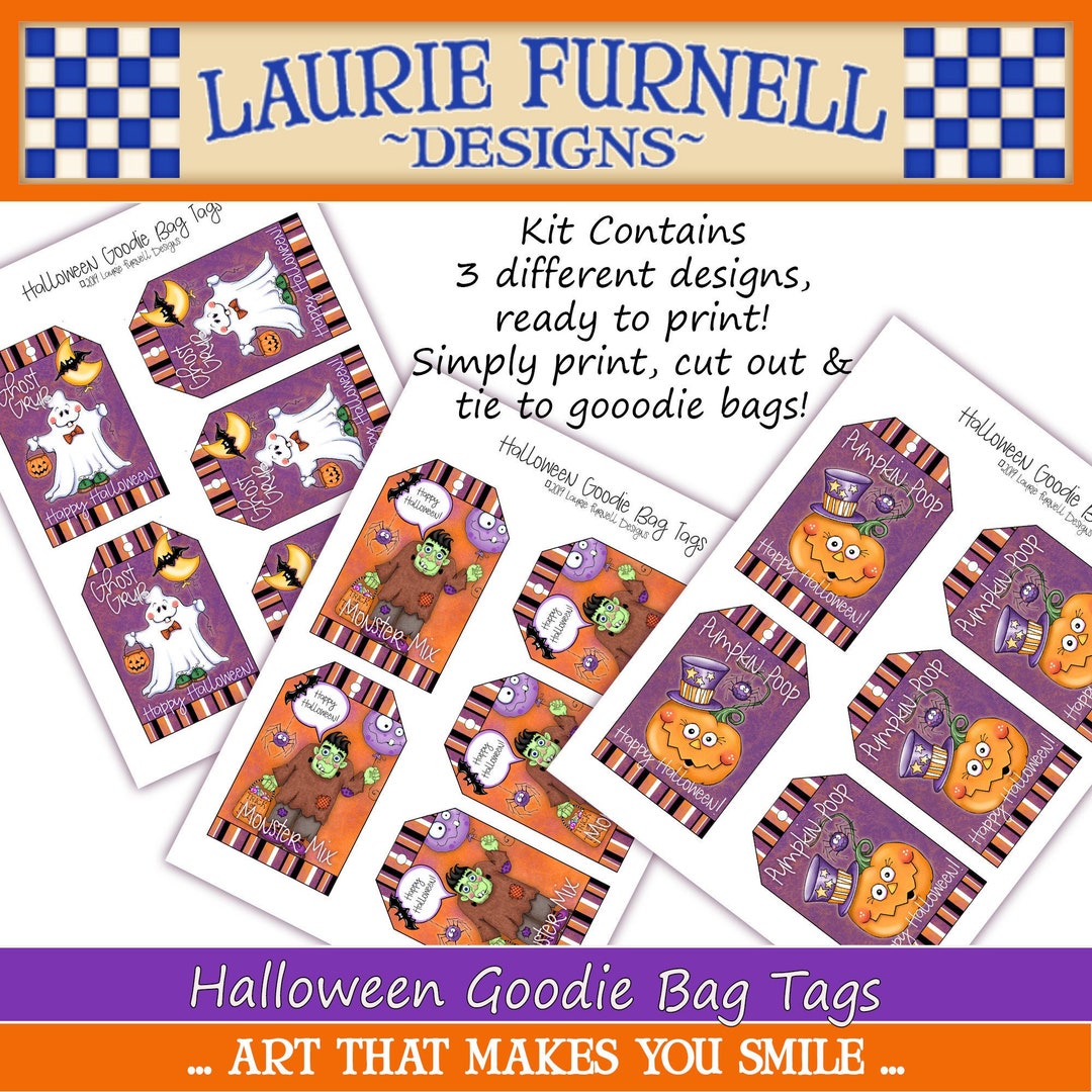 Halloween Tags, Pumpkin Poop Tags, Halloween Candy Tags, Halloween ...