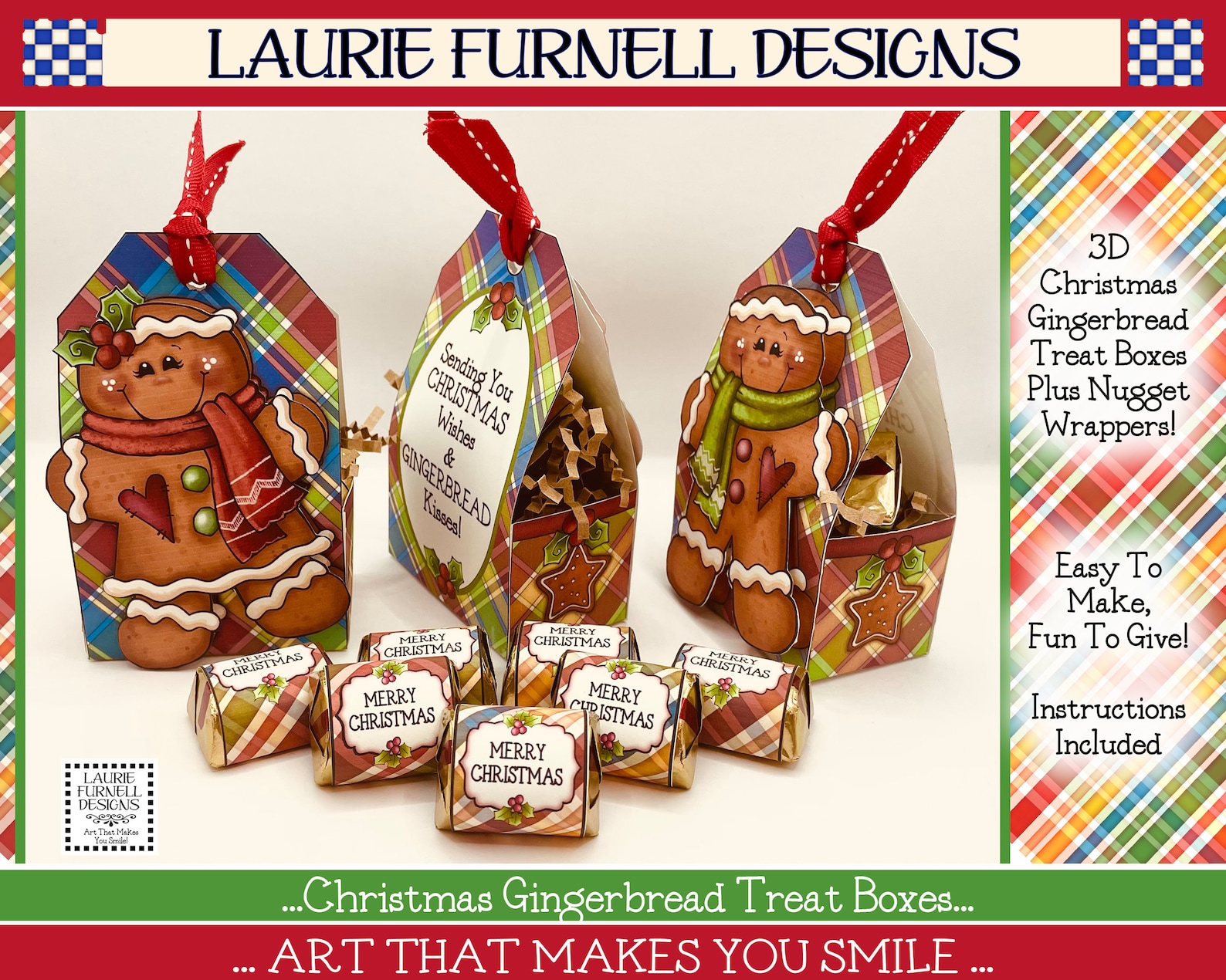 Christmas Gingerbread Boy Treat Boxes, Christmas Favor Printable ...