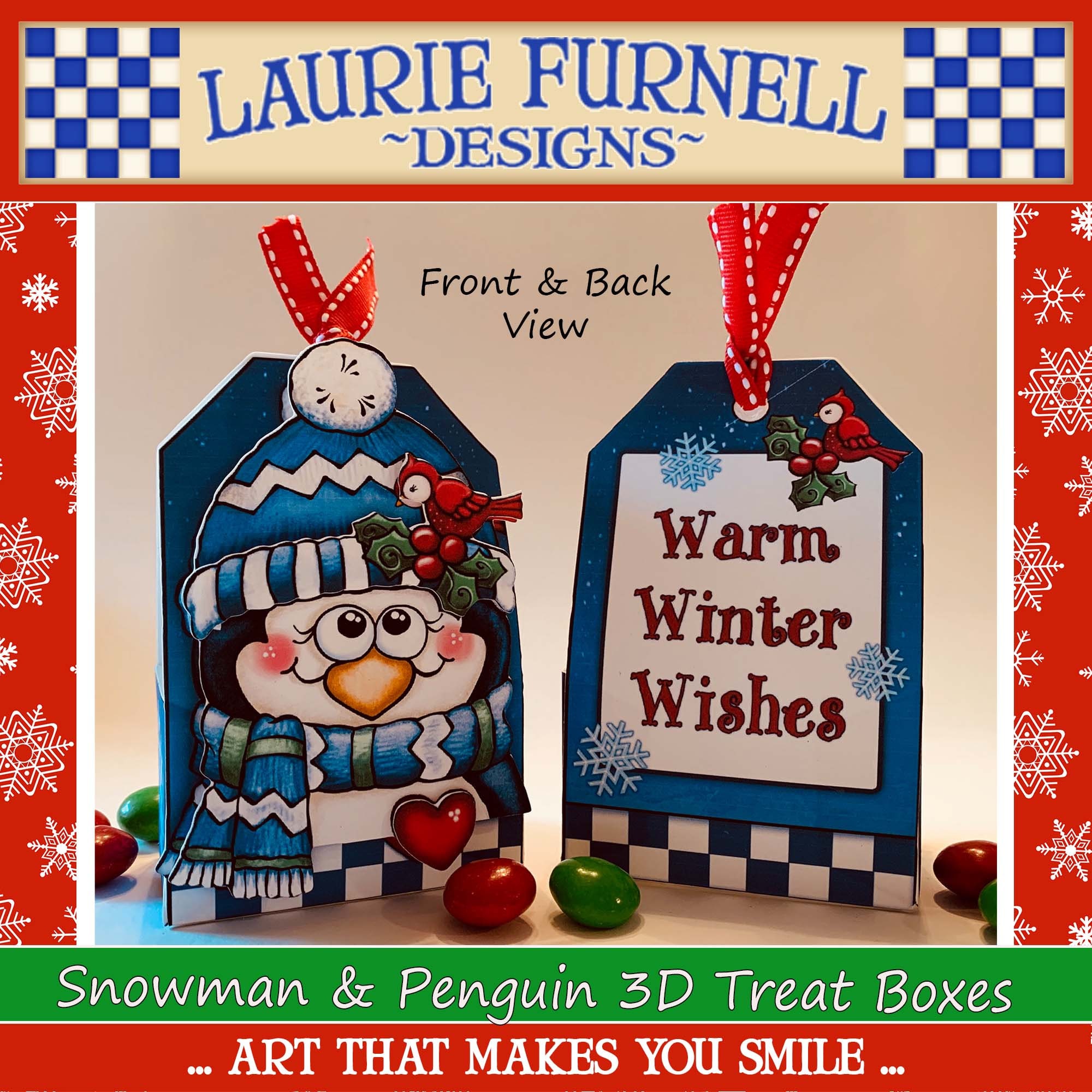 Penguin Treat Boxes Snowman Treat Boxes Holiday Treat Boxes - Etsy