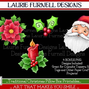 Christmas Treat Box Printable, Santa Pillow Treat Box, Holiday Party ...