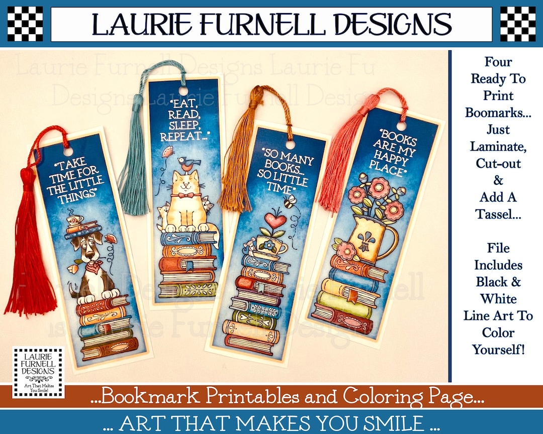 Bookmarks Printables, Bookmark Coloring Page, Stack of Books PNG ...