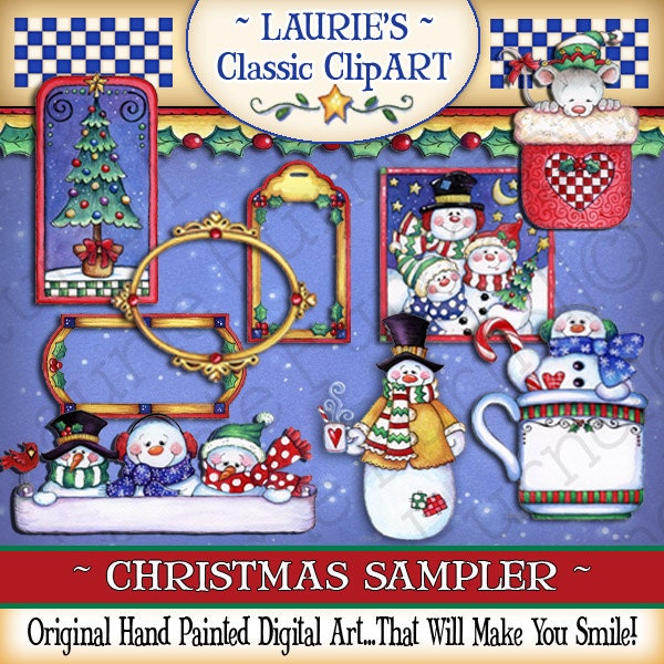 Christmas Digital Art Santa Clipart Christmas Clipart | Etsy