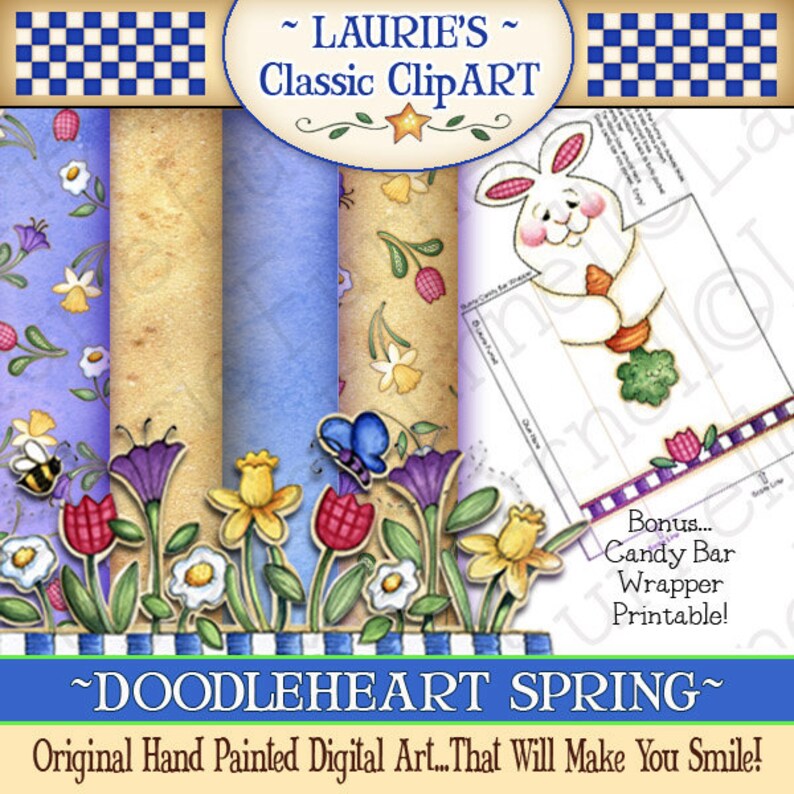 Laurie Furnell, Spring Clip Art, Flower Clip Art, Bunny Candy Bar ...