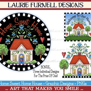Home Sweet Home Folk Art PNG, Welcome to Our Home PNG, PNG That Can Be ...