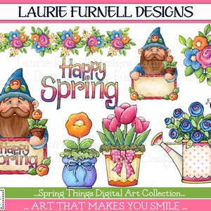 Spring Clip Art, Bulletin Board Decor, Spring Flower Pngs, Spring Bunny ...