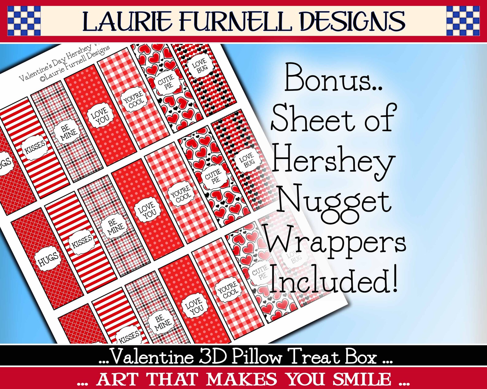 Valentine Gnome Treat Box, Valentines Day Printable Candy Box, Cute ...