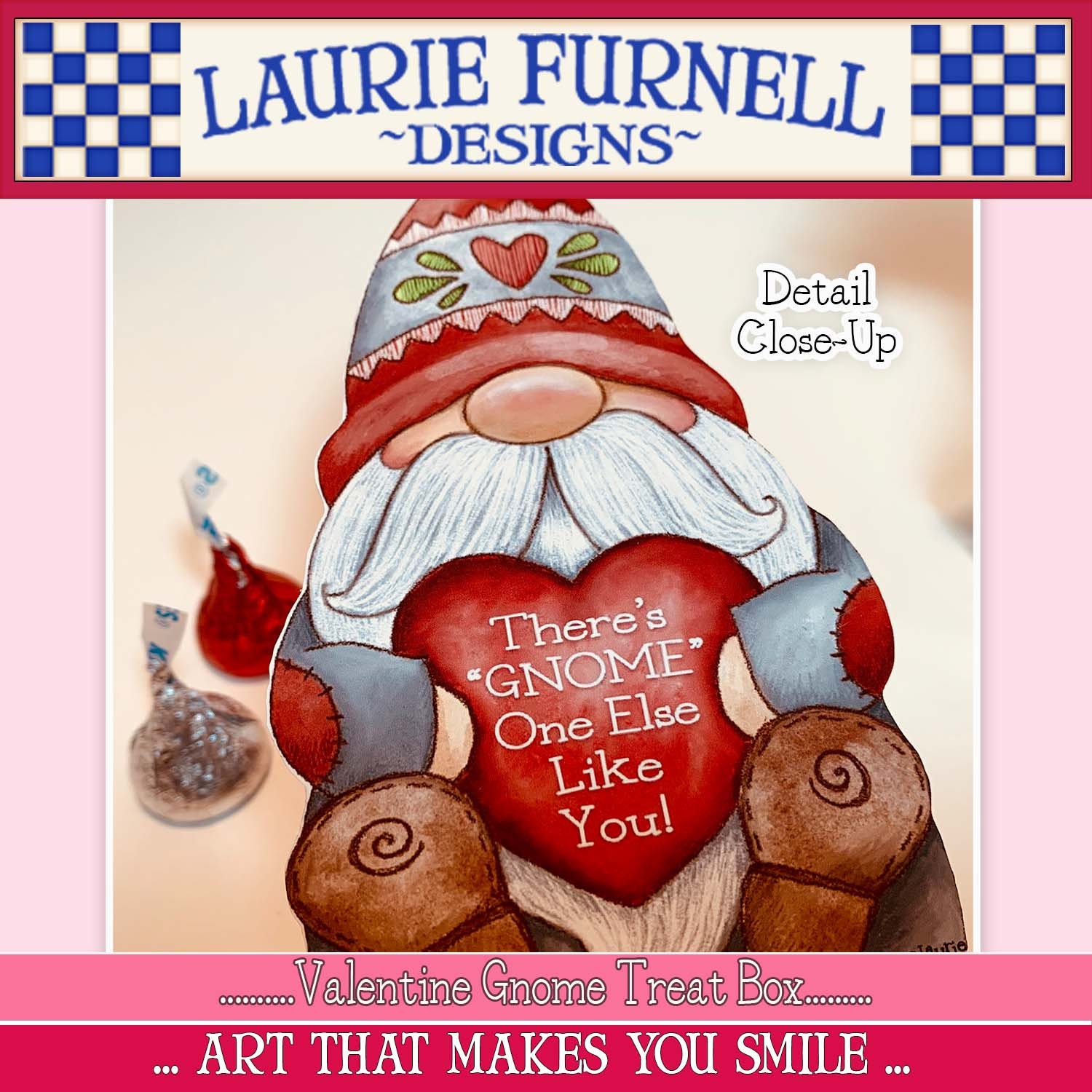 Gnome Treat Box, Valentine Gnome Treat Box, Laurie Furnell, Valentine's ...