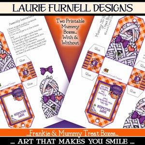 Halloween Treat Box Printable, Frankenstein Candy Box, Mummy Candy Box ...