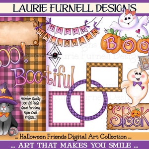 Halloween Clip Art, Cute Ghost Clip Art, Laurie Furnell, Halloween Pngs ...