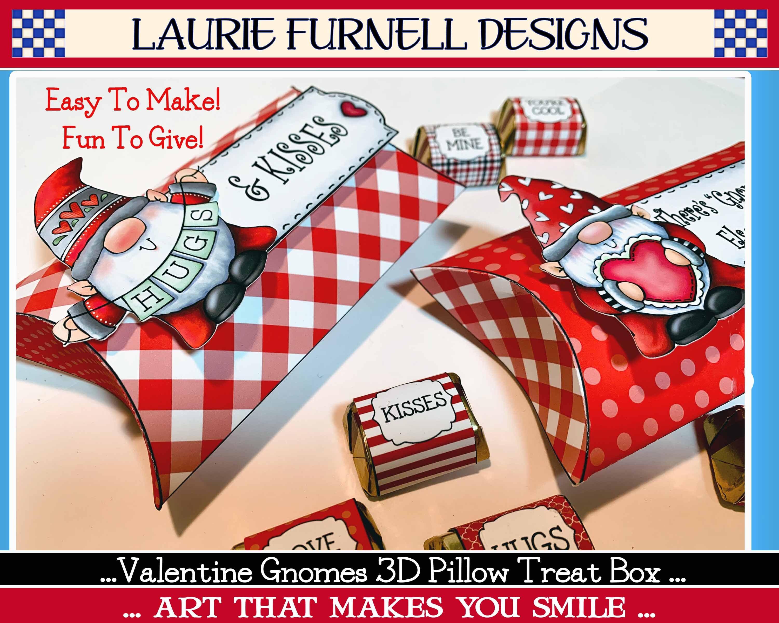 Valentine Gnome Treat Box Valentines Day Printable Candy Box - Etsy