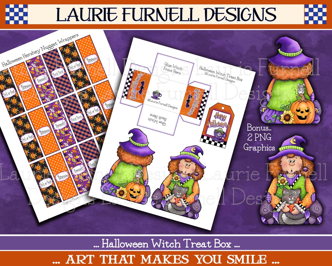 Halloween Candy Box Halloween Witch Treat Box Halloween - Etsy