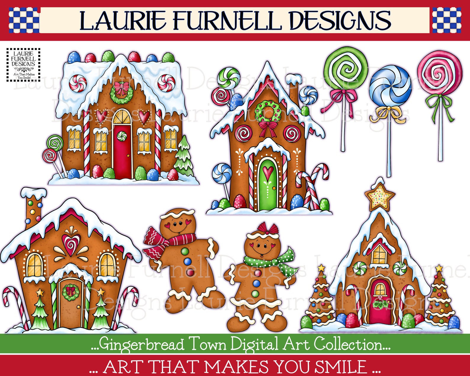 Gingerbread Village Clip Art Gingerbread Boy PNG Gingerbread - Etsy