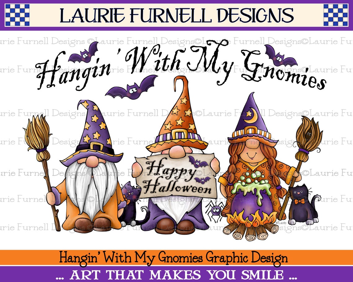 Halloween Gnome PNG, Halloween PNG, Cute Gnome Clip Art, Sublimation ...