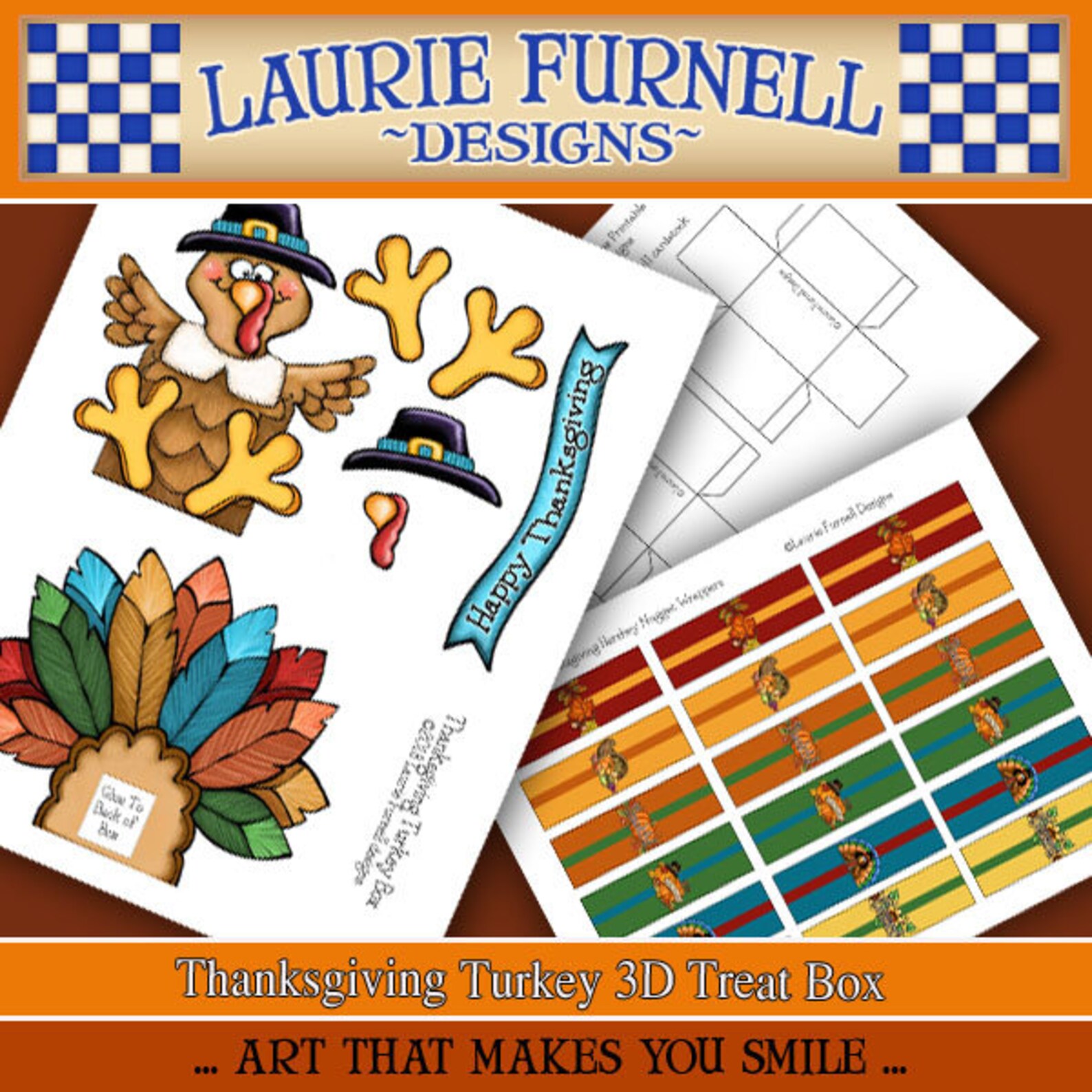 Thanksgiving Turkey Treat Box Turkey Printable Thanksgiving - Etsy