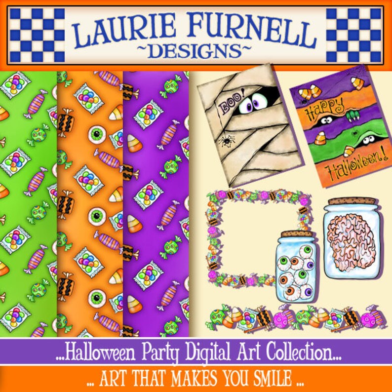 Halloween Clip Art, Halloween Digital Art, Halloween Printables, Laurie ...