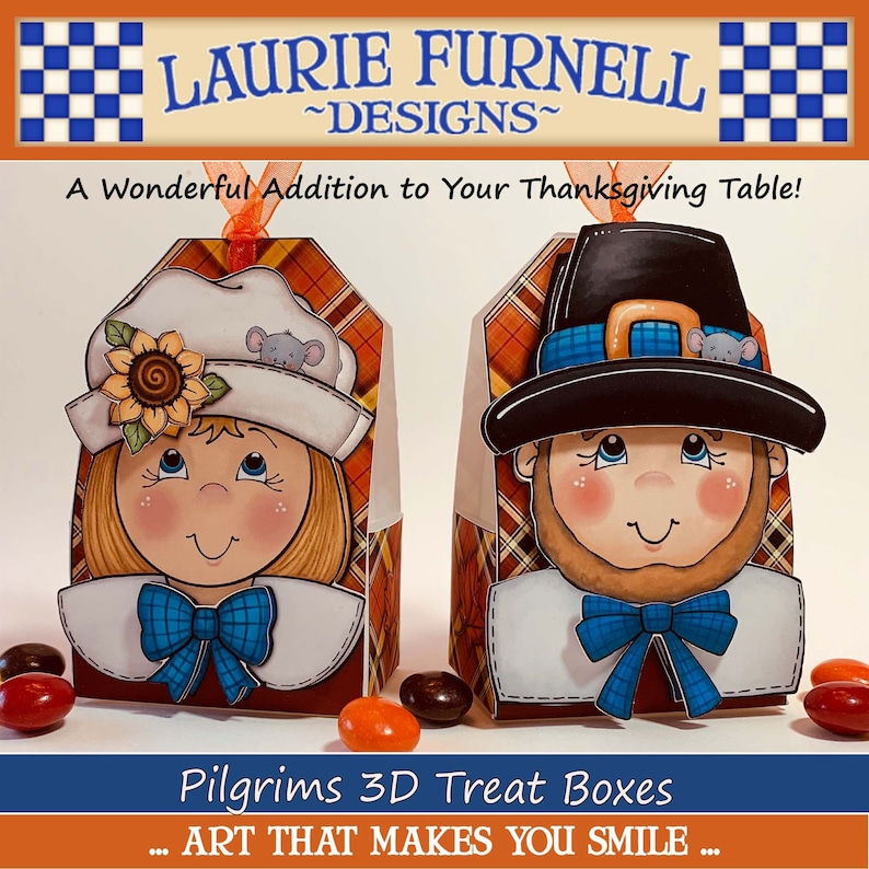 Thanksgiving Treat Box, Pilgrim Treat Box, Thanksgiving Printables ...