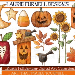 Fall Clip Art, Rustic Fall PNG, Scarecrow PNG, Autumn Clip Art, Art for ...