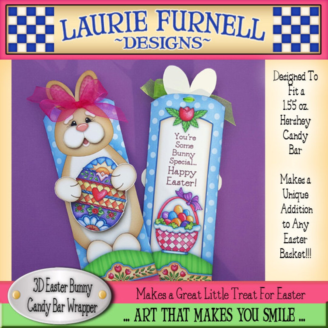 Easter Bunny Candy Bar Wrapper, Laurie Furnell, Bunny Wrapper Printable ...