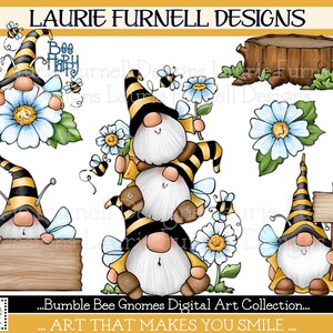 Bumblebee Gnome Clip Art, Bee Gnome PNG, Gnome Art for Bulletin Board ...