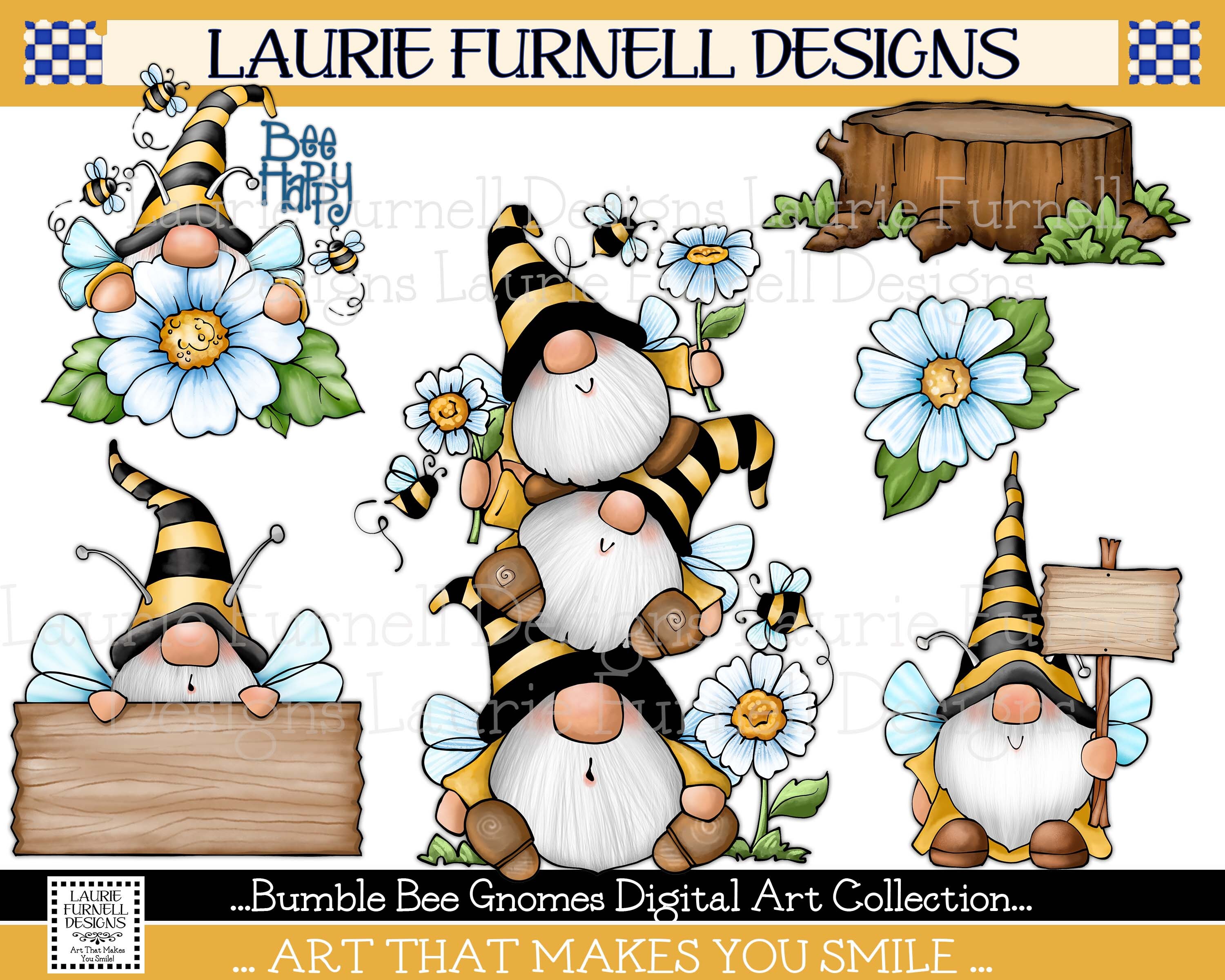 Bumblebee Gnome Clip Art Bee Gnome PNG Gnome Art for - Etsy Canada