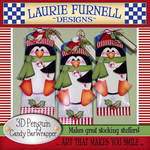 Penguin Candy Bar Wrapper Penguin Candy Wrapper Christmas - Etsy