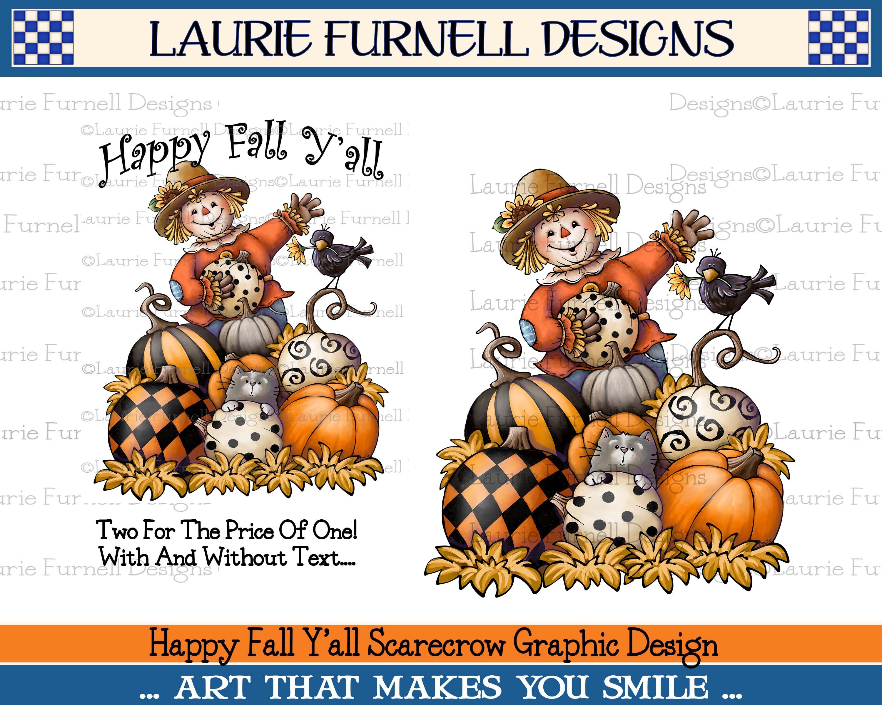 Autumn Scarecrow Graphic, Happy Fall Y'all Phrase, Fall Graphics, Fall ...