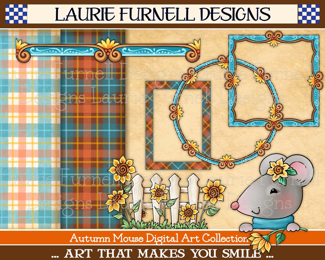 Autumn Clip Art Fall Clip Art Fall Mouse Clip Art Fall - Etsy