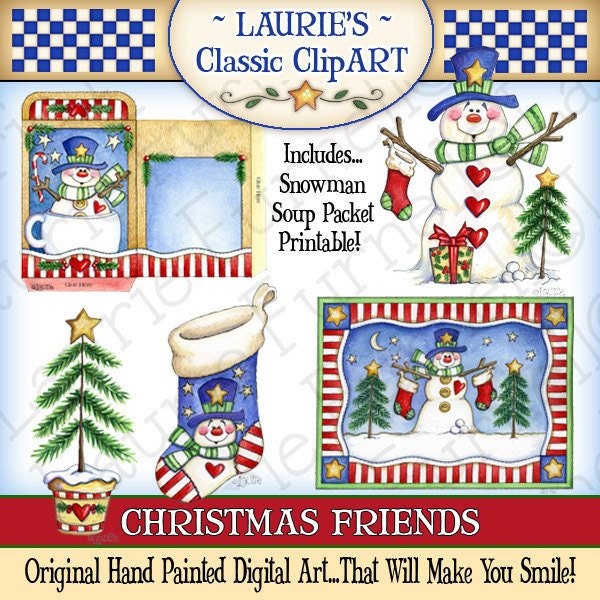 Christmas Digital Art Santa Clipart Christmas Clipart | Etsy