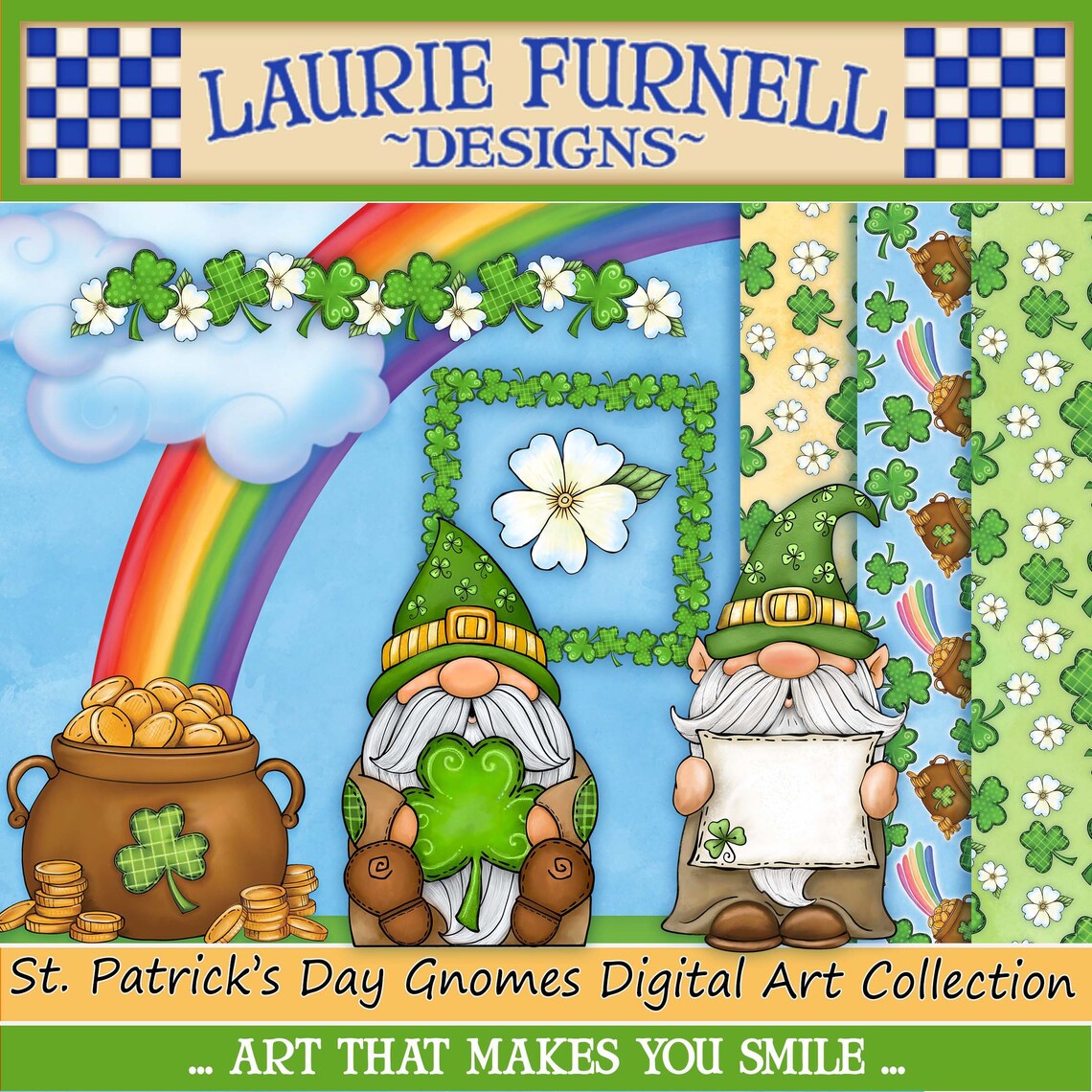 St. Patrick Day Gnome Clip Art Gnome Clip Art St. | Etsy