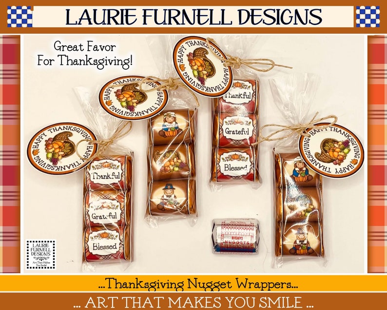 Thanksgiving Nugget Wrappers Thanksgiving Party Favors - Etsy
