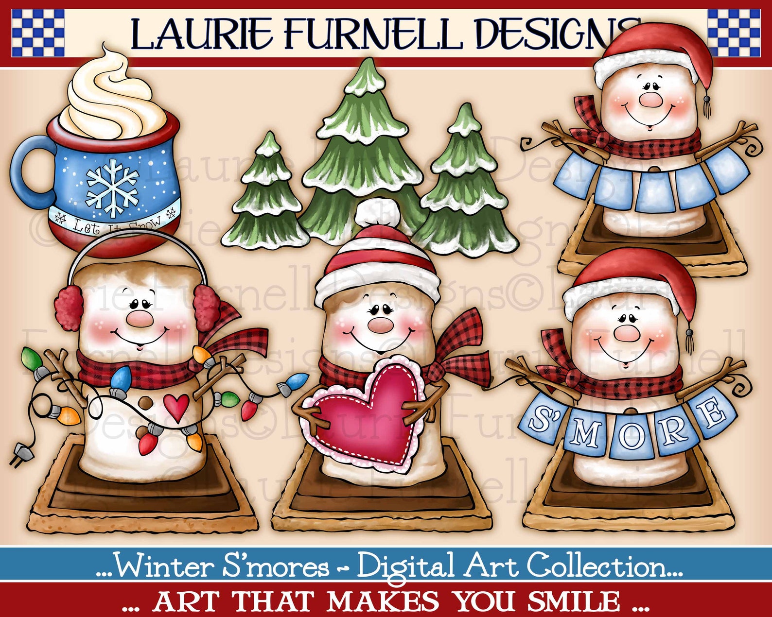 S'mores Clip Art Winter S'mores Graphics Smore PNG - Etsy