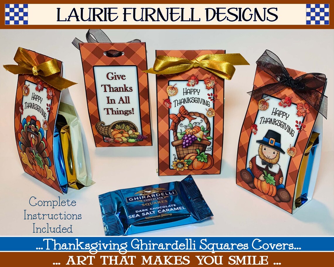 Thanksgiving Candy Wrapper Ghirardelli Square Wrapper - Etsy