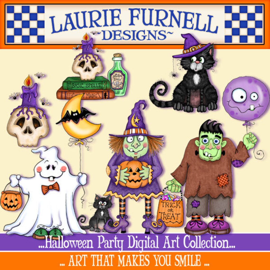 Halloween Clip Art, Halloween Digital Art, Halloween Printables, Laurie ...
