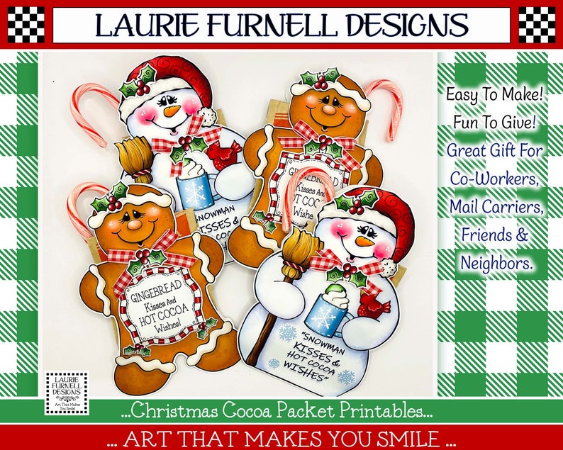 Gingerbread Boy Hot Cocoa Packet, Snowman Hot Cocoa Packet Printable ...
