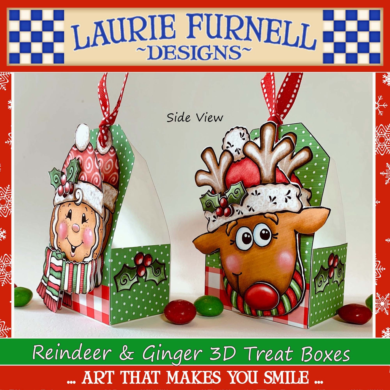 Gingerbread Treat Boxes Reindeer Treat Boxes Christmas - Etsy