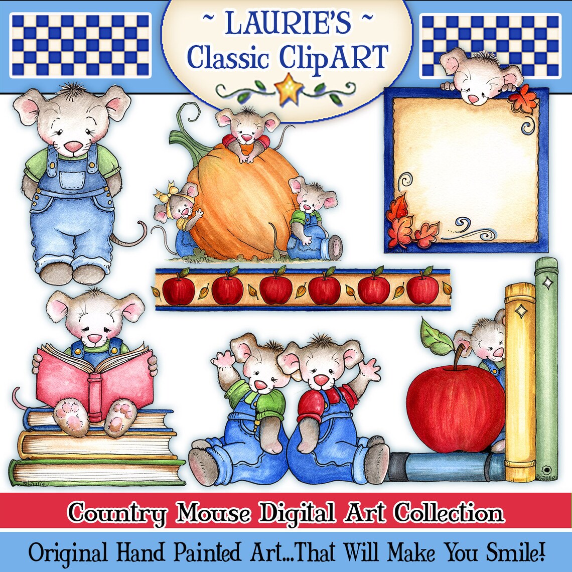 Cute Mouse Clip Artschool Clip Artlaurie Furnellmouse - Etsy