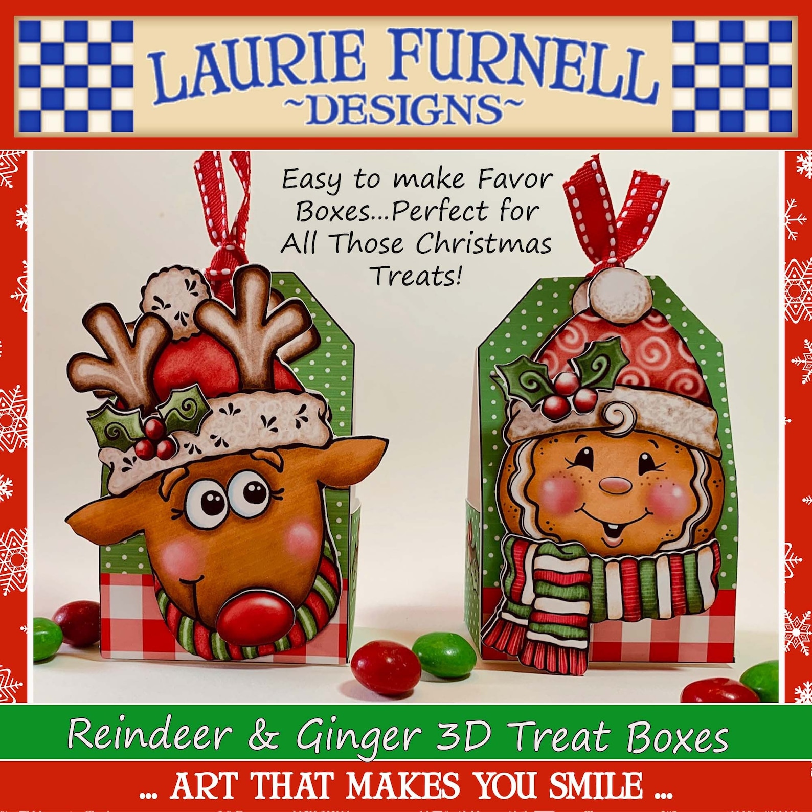 Gingerbread Treat Boxes Reindeer Treat Boxes Christmas - Etsy