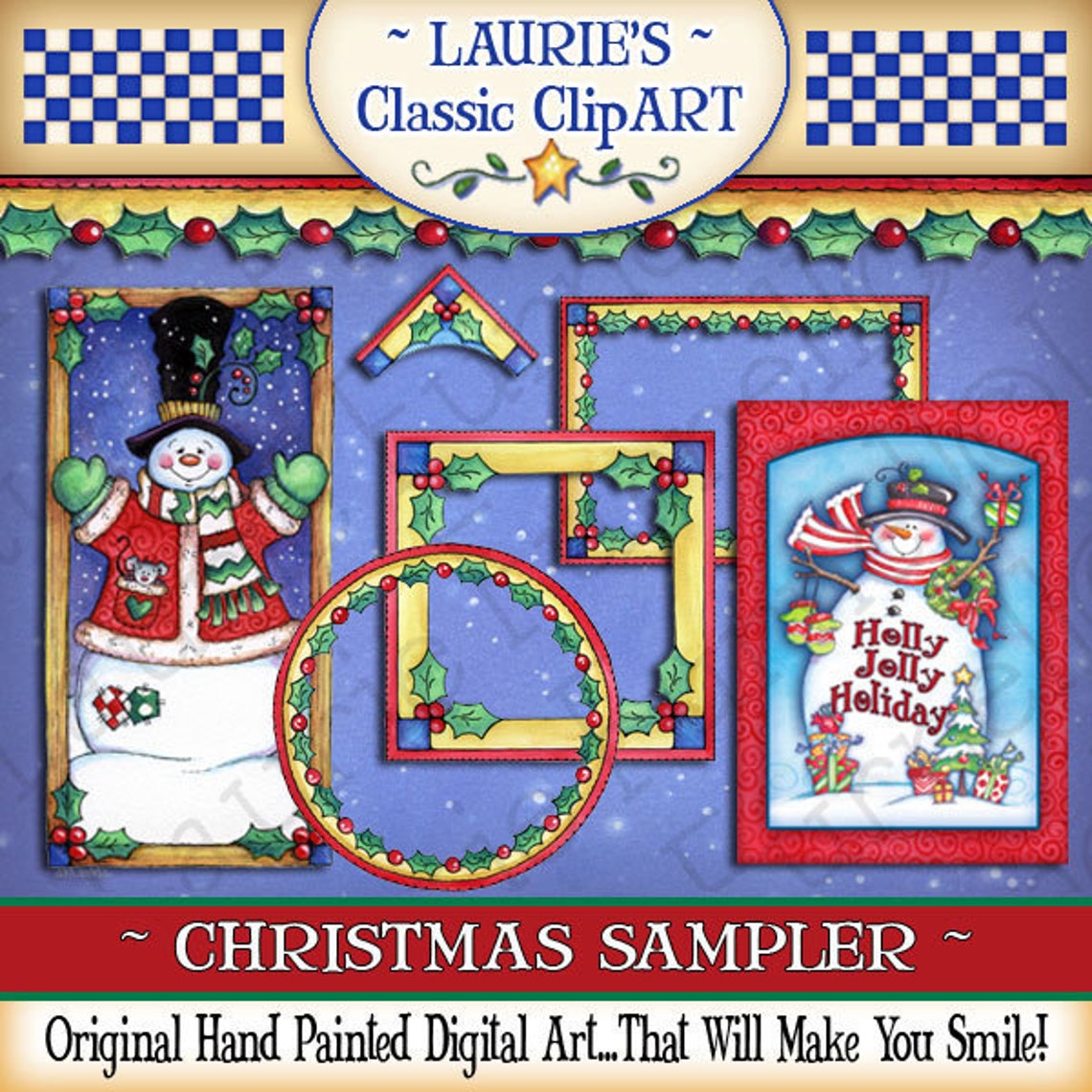 Christmas Digital Art Santa Clipart Christmas Clipart - Etsy