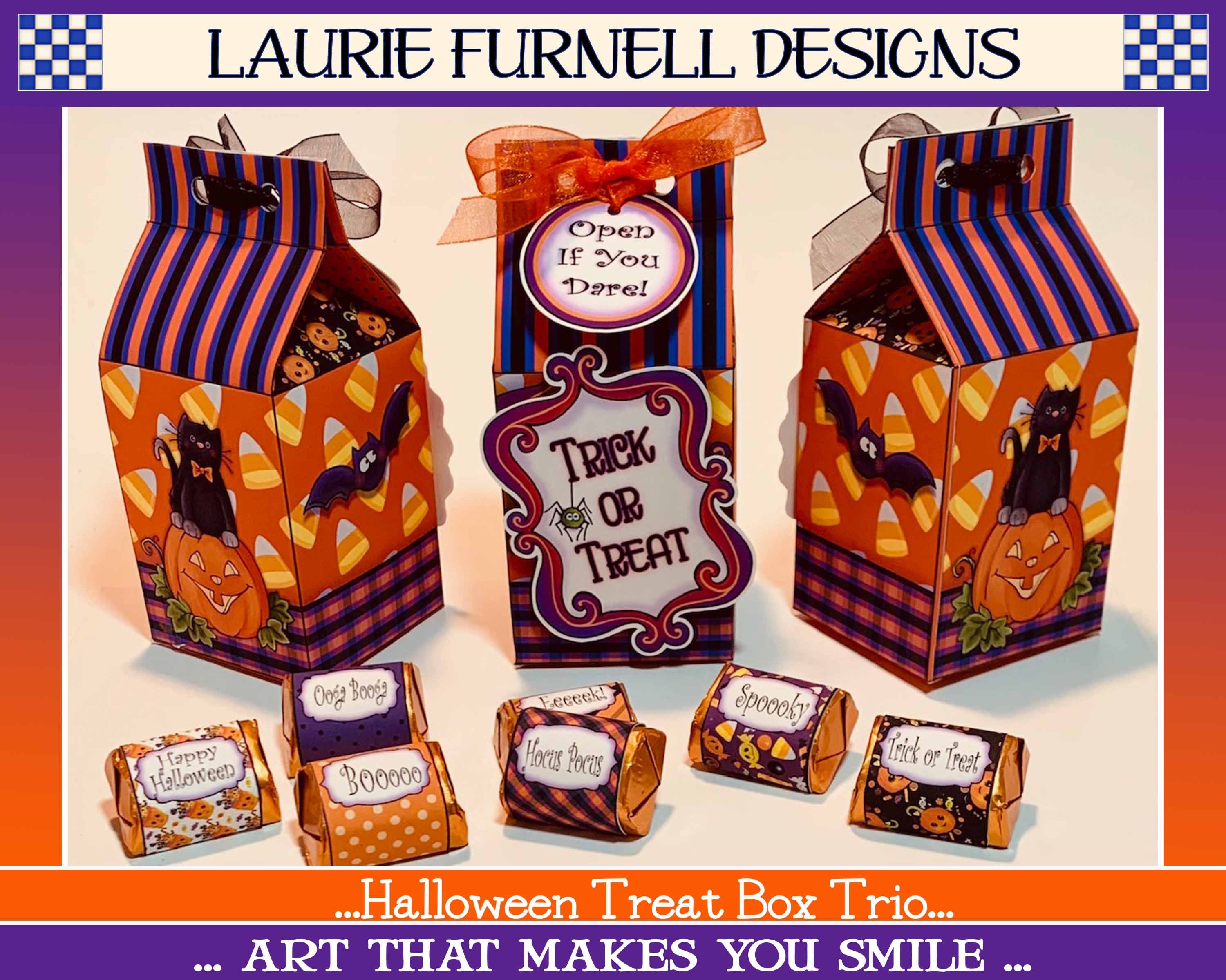 Halloween Treat Box Printable, Halloween Candy Box, Halloween Milk ...