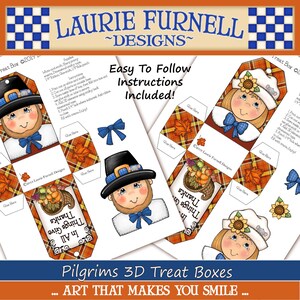 Thanksgiving Treat Box, Pilgrim Treat Box, Thanksgiving Printables ...